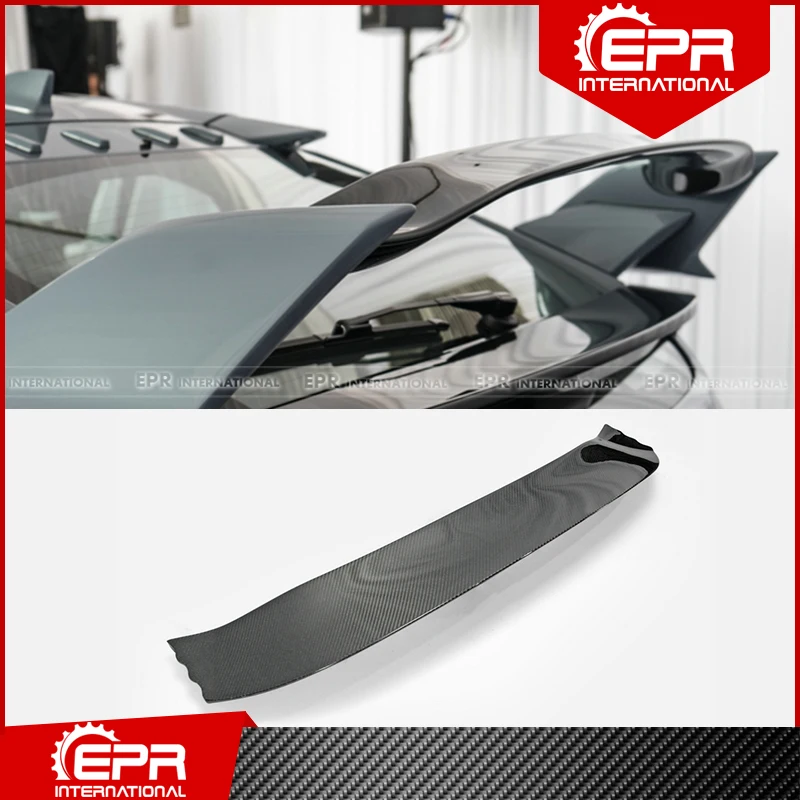 For Fk8 Vrsar1 Style Carbon Fiber Rear Wing Flap Trim Glossy Carbon ...