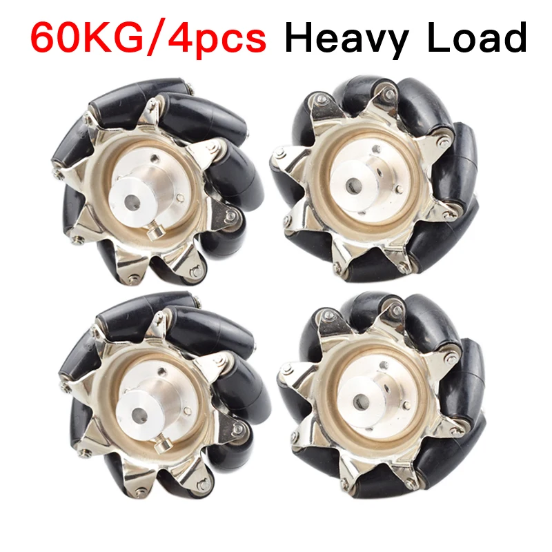 60KG-Heavy-Load-4pcs-3inch-Steel-Mecanum-Wheel-Universal ...