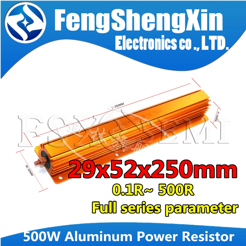RX24 500W Aluminum Power Metal Shell Case Wirewound Resistor 0.1R ~500R ...