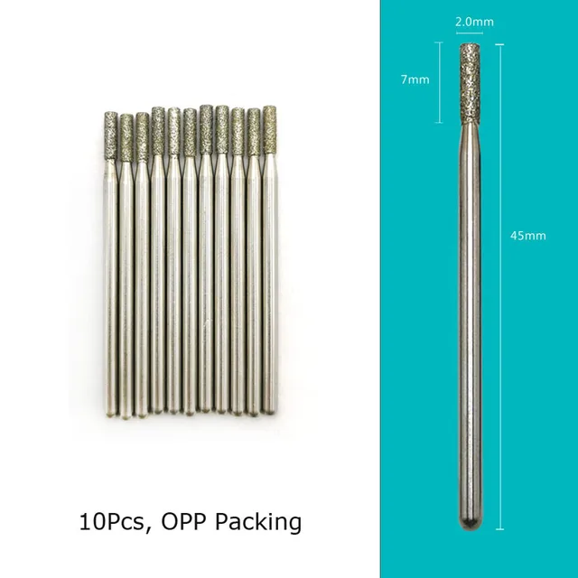 Hytoos 10pcs/set Nail Drill Bits Diamond Cutters For Manicure Cuticle ...