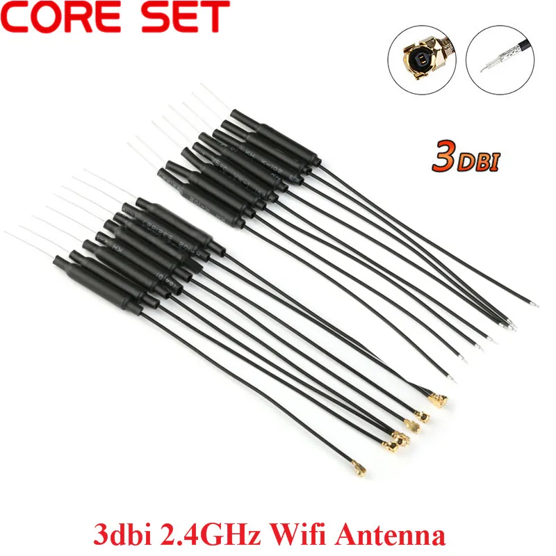 Antena WIFI de 2,4 GHz, conector 3dbi Ufl IPX, antena interior de latón ...