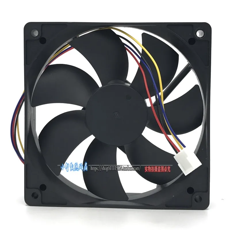 original 4-wire PWM silent computer case cooling fan 12025 12V 0.35A ...