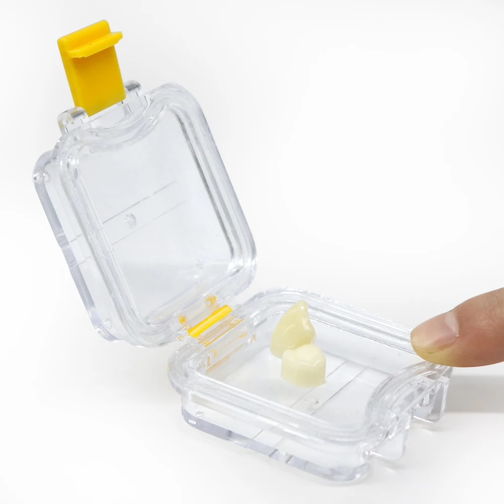 50Pcs/Lot Dental Tooth Box with Film Clear Plastic Denture Storage Case ...