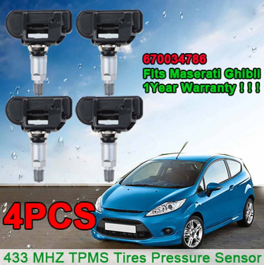4pcs New Tpms Sensor Tire Pressure Sensor For Maserati Ghibli High ...