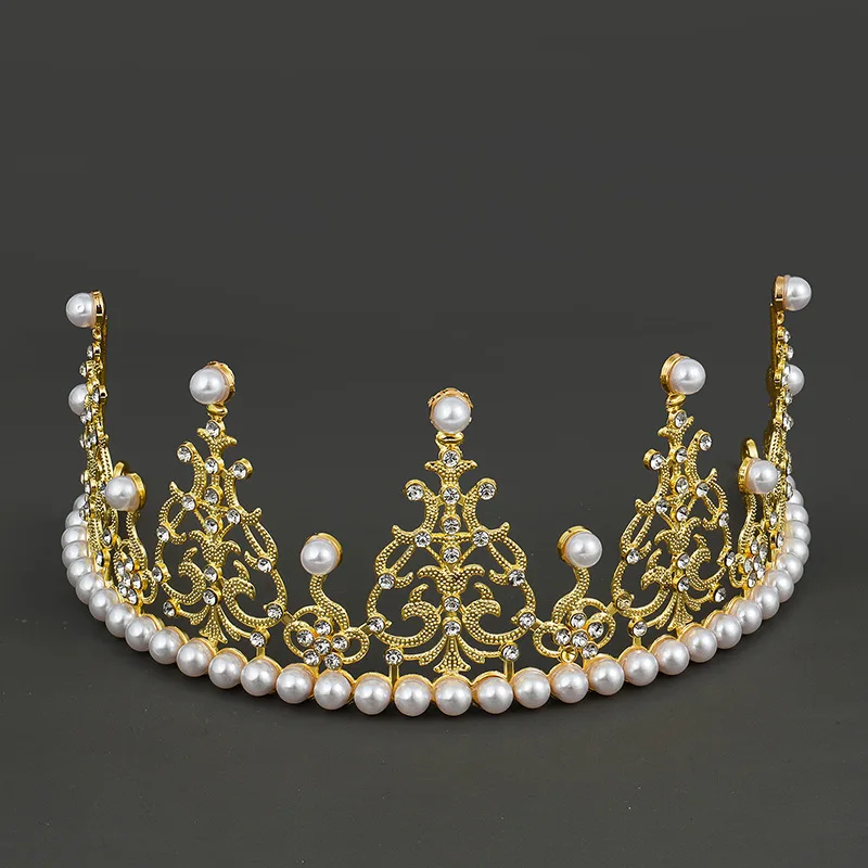 Metal-Pearl-Princess-Crown-Cake-Decor-Topper-Shiny-Artificial-Pearls ...