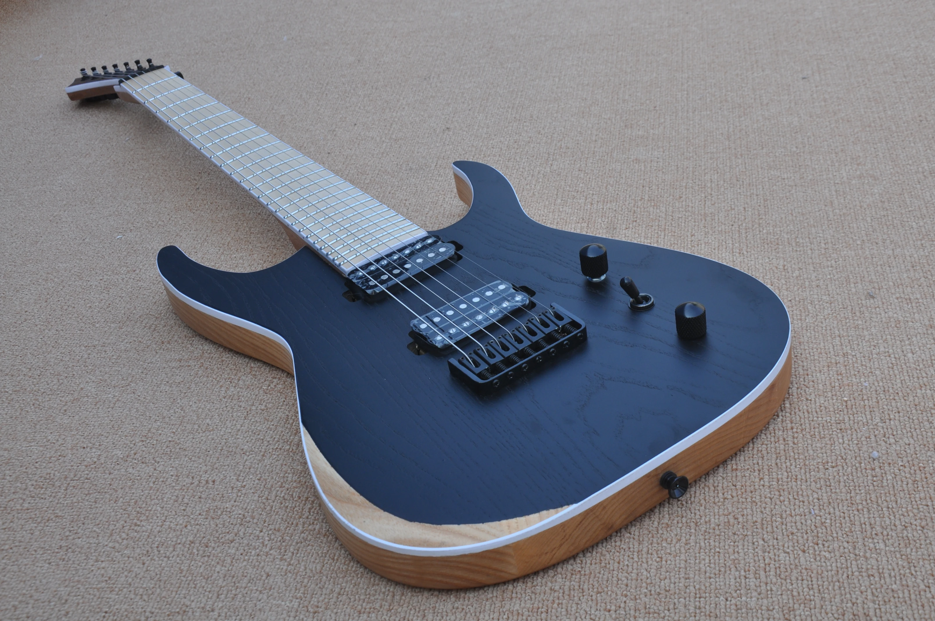 In-Stock-Factory-Custom-Electric-Guitar-Black-Mach-Guitar-Matte-Black ...