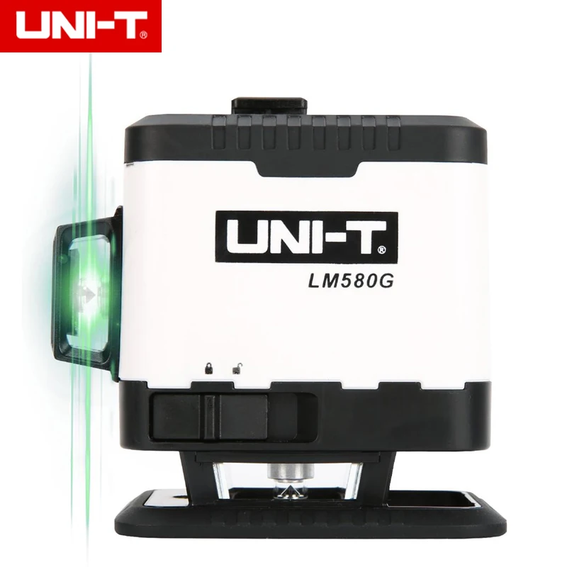 UNI T Nivel láser verde, herramienta de nivelación 3D de LM580G, 12 líneas, 360 grados, cruce ...