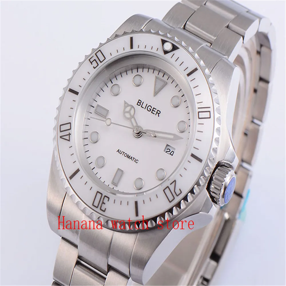 Bliger 43mm Automatic Mechanical Men Watch Business Luxury Brand ...
