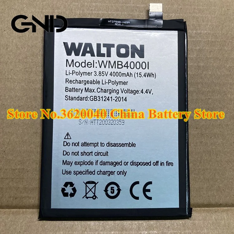 Gnd 3.85v 4000mah 15.4wh Wmb4000i Replacement Battery For Walton ...