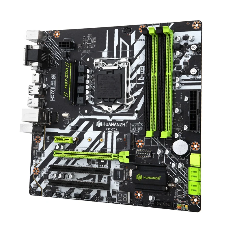Placa-mãe HUANANZHI H97-ZD3 para LGA 1150 CPU 4XDDR3 1600/1333MHz 32G RAM SATA3.0 USB3.0 M-ATX ...