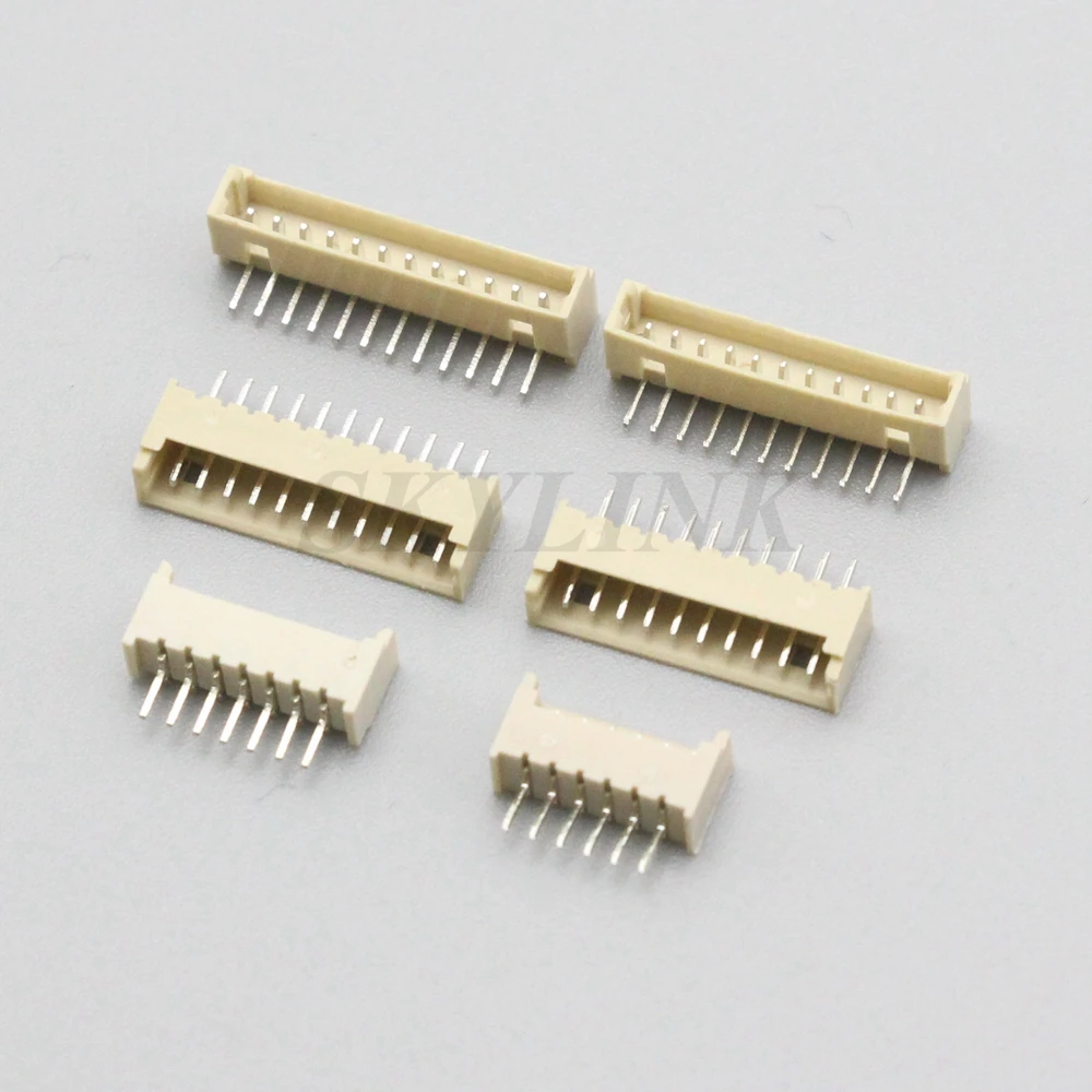 50pcs JST 1. 25mm Connector Right Angle Straight Pin Header 2P 3P 4P 5P 6P 7P 8P 9P 10Pin for ...