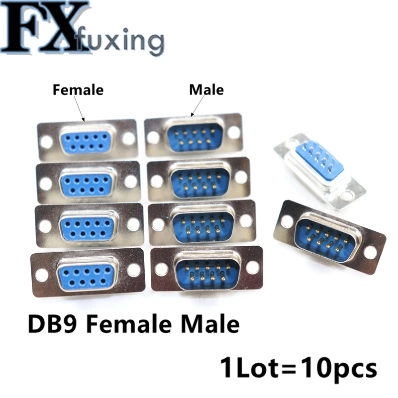 10PCS-DB9-Female-Male-PCB-Mount-serial-port-Connector-Solder-Type-D-Sub ...
