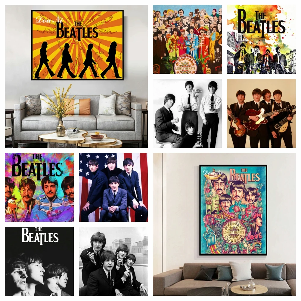 Full-Drill-Diamond-Painting-Embroidery-The-Beatles-Rock-Band-Cross ...