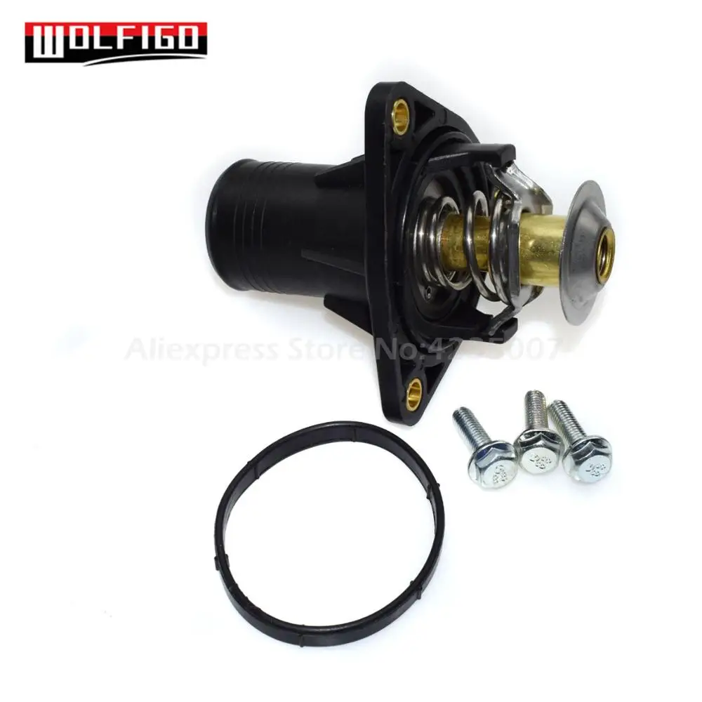 WOLFIGO Engine Coolant Thermostat & Housing Assembly For 2002-2008 ...