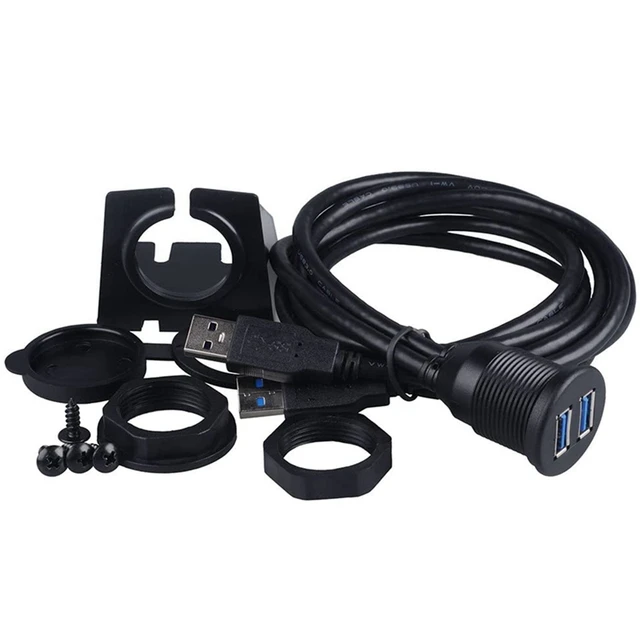 Car Dashboard Flush Mount USB Dock Adapter Dashboard Panel 3.0 Port ...