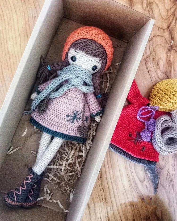 Diy-material-wrapped-crochet-wool-doll-material-Snowflake-Girl-material ...