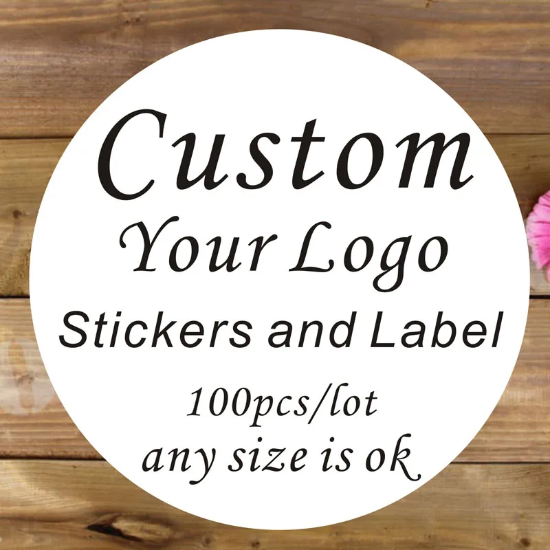 100PCS 3cm 4cm 5cm 6cm 7cm custom sticker and Customized LOGO/Wedding ...