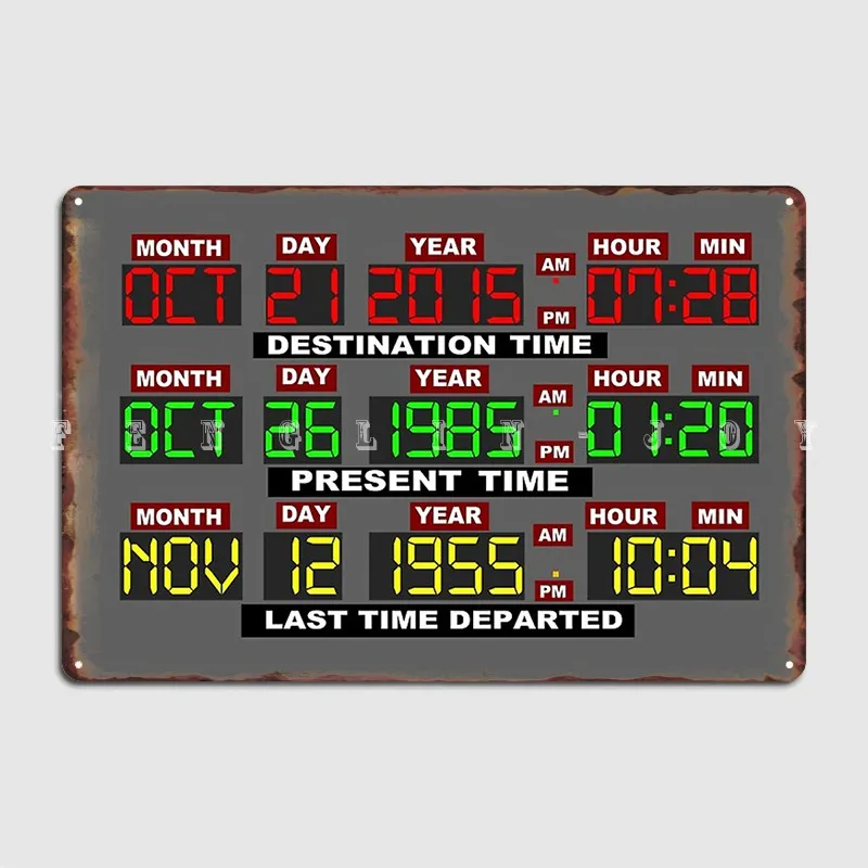 Time-Circuits-On-Metal-Plaque-Poster-Personalized-Club-Mural-Painting ...