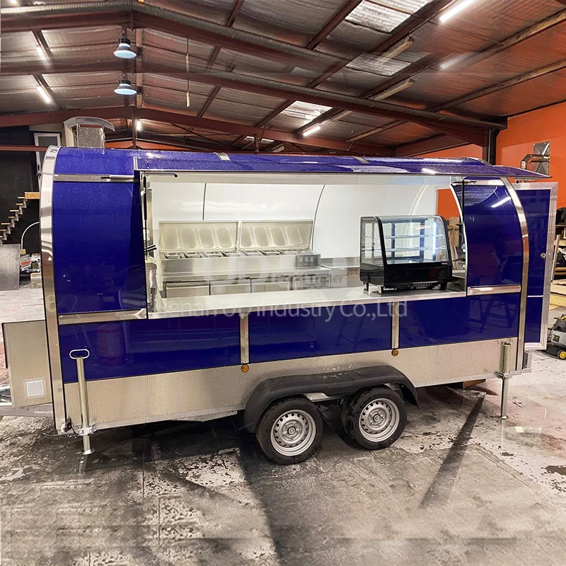 Mini Food Truck Mobile Kitchen Food Trailer Hot Dog Ice Cream Cart ...