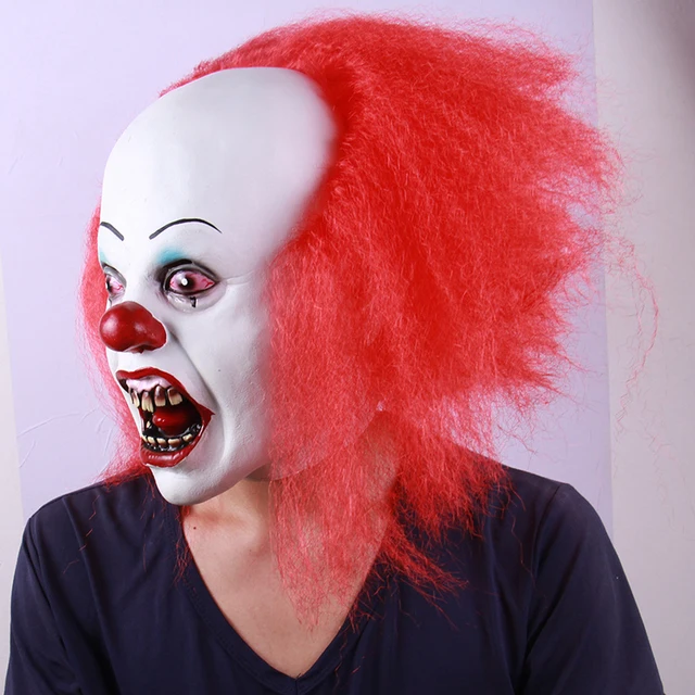 Joker Devil Redhead Clown Scary Face Horror Cosplay Mask - AllCosplay.com