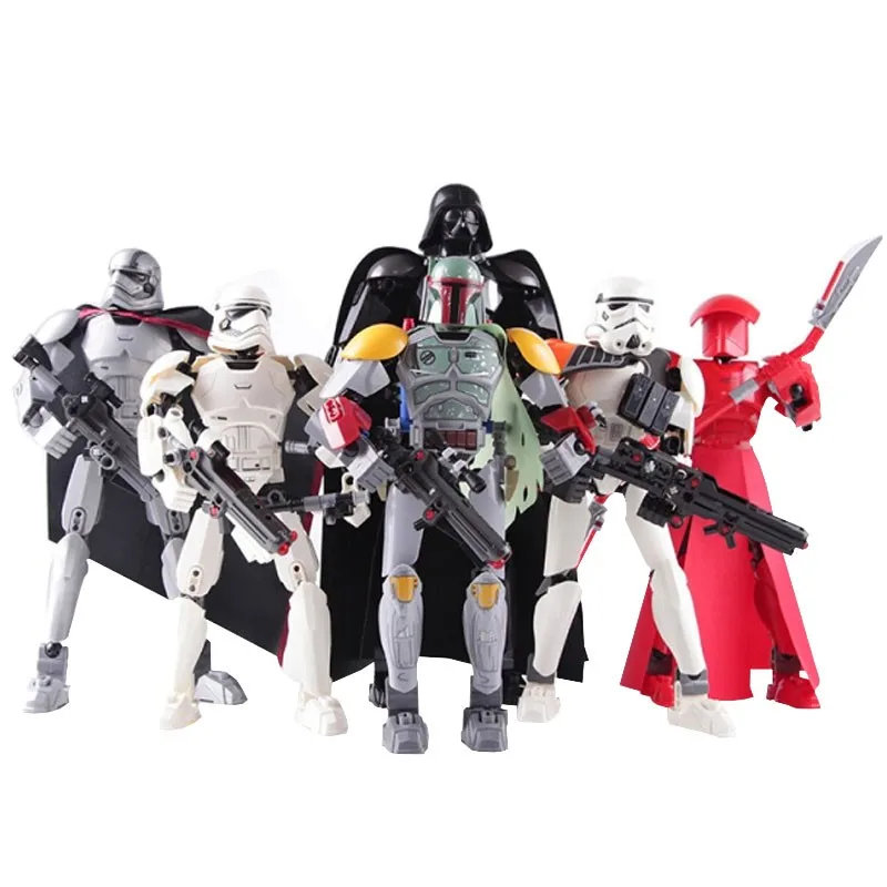 Star wars buildable figura stormtrooper darth vader ren kylo chewbacca ...