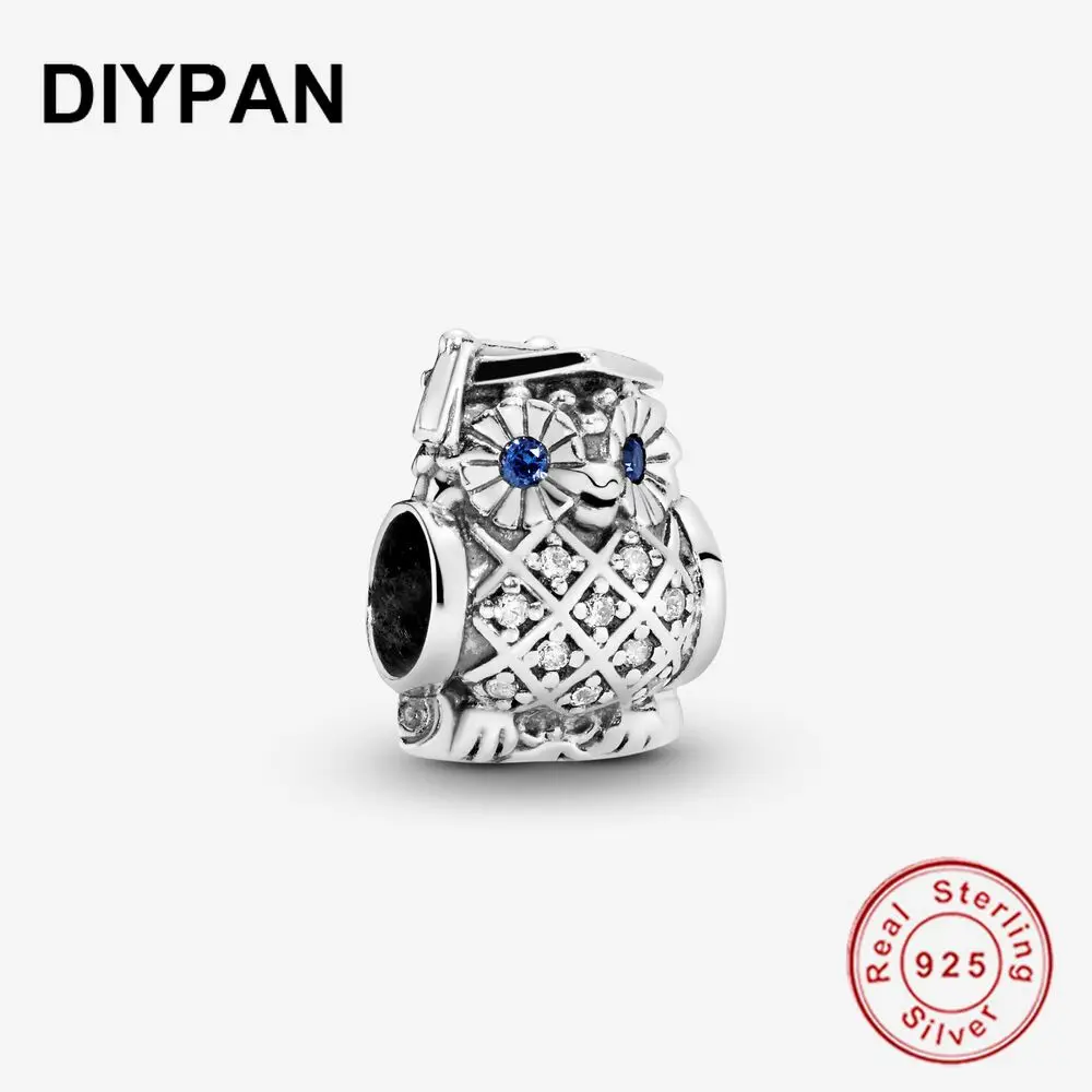 Fit Orignal Charms Bracelet Silver 925 Owl Graduation Charm Bead 925 ...