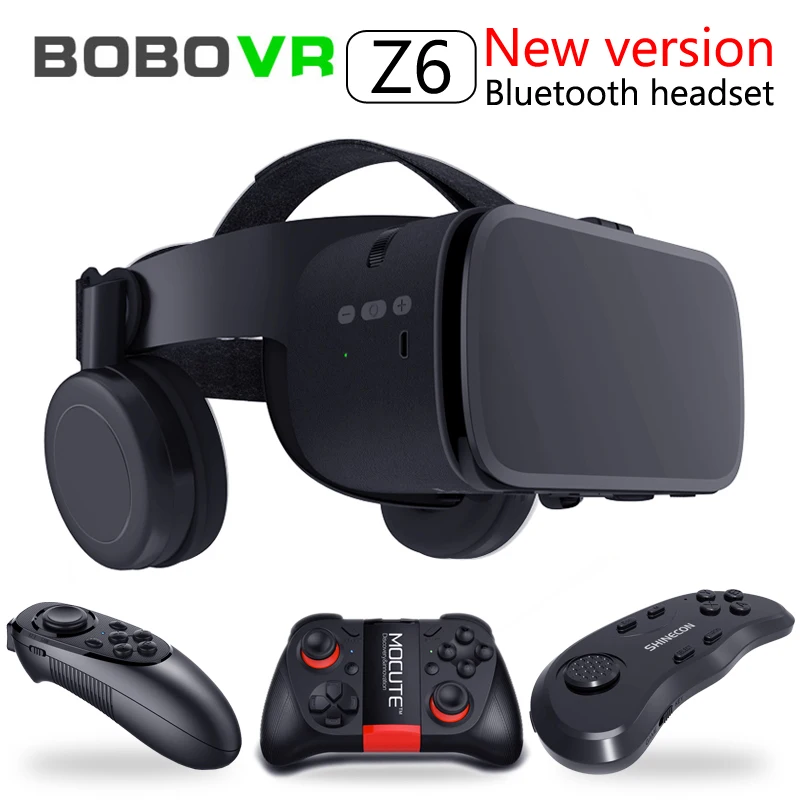 2020 mais novo bobo vr z6 vr óculos sem fio bluetooth fone de ouvido vr óculos android ios ...
