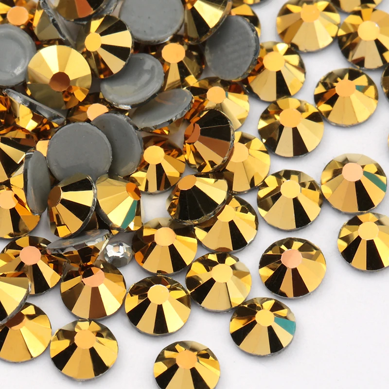 Qiao Top Quality Gold Hematite Aurum Hot Fix Rhinestone Ss6-ss30 ...