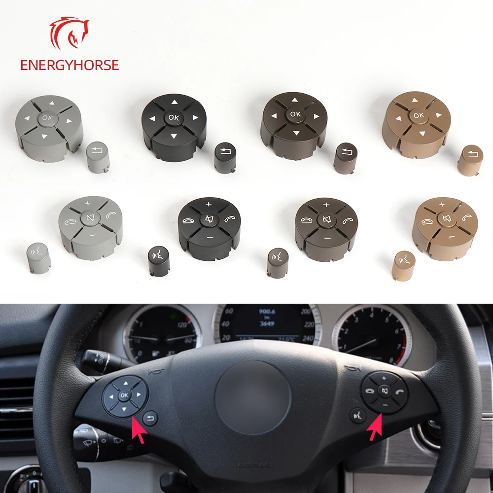Car Multi-functional Steering Wheel Switch Control Button Trim Cover ...