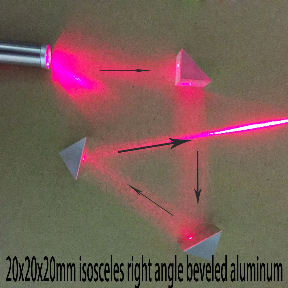 K9 Optical Glass Processing Right Angle Prism 90 Degree Total Reflection Inclined Plane Coated ...