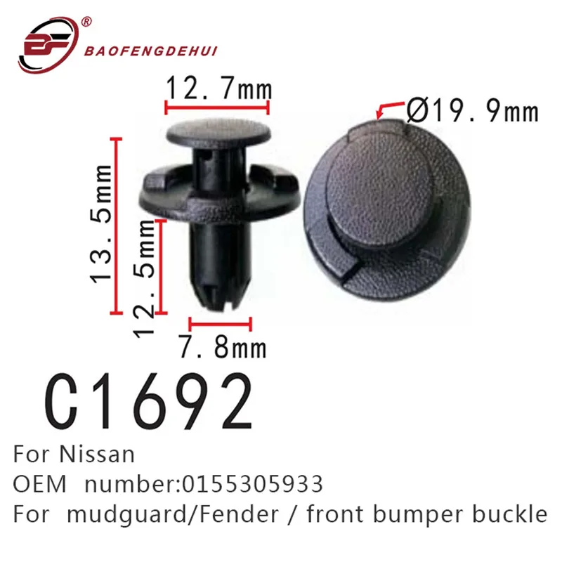 Auto-Mudguard-Clips-For-Nissan-0155305933-Front-Bumper-Fender-Car ...
