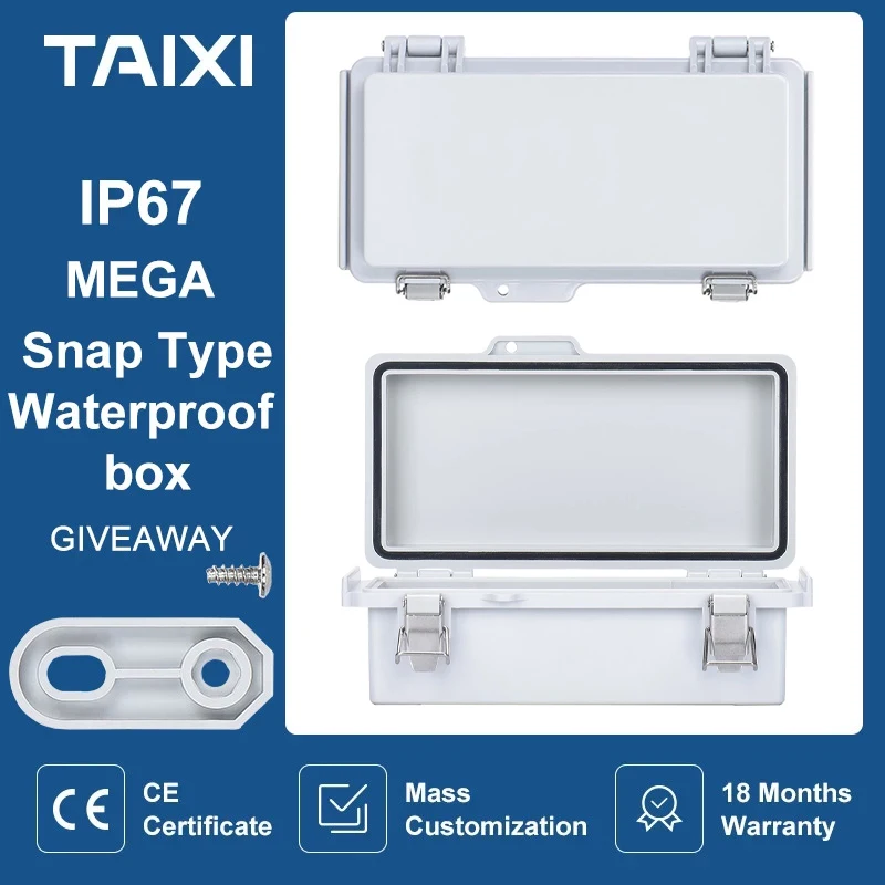 ABS Waterproof Plastic Enclosure With Hasp Electrical Distribution Box ...