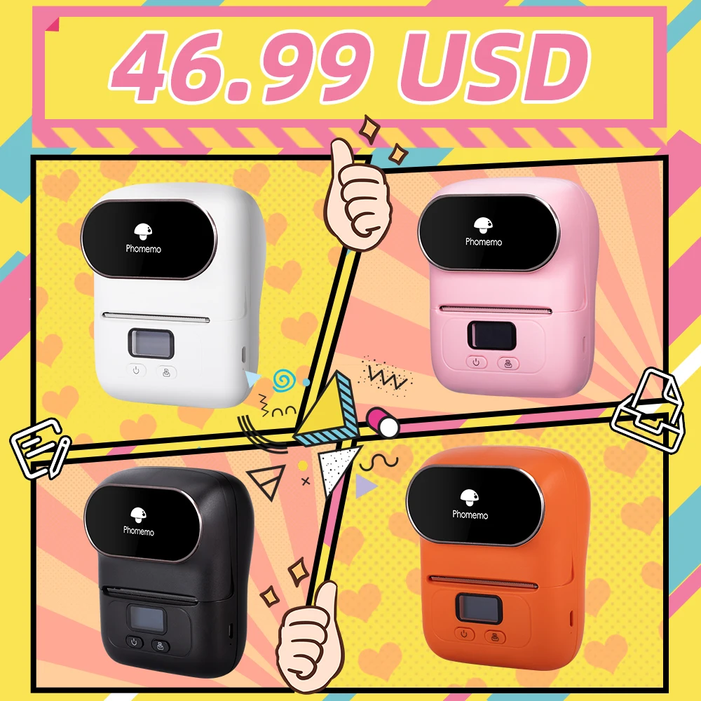 M110-Commercial-Small-Label-Printer-Phomemo-Portable-Thermal-Sticker ...