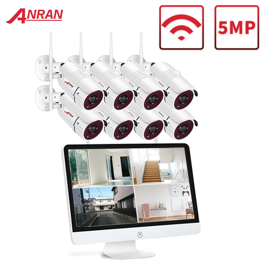 ANRAN 15.6 inch Monitor NVR 5MP Security Camera System Home ...