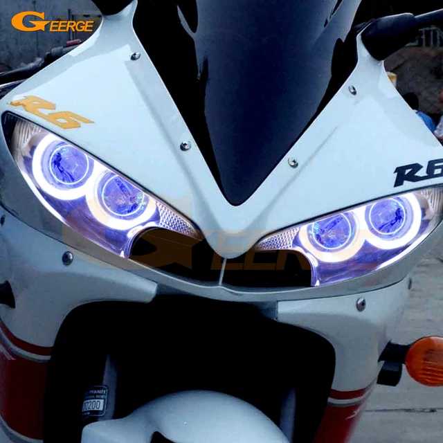 Yamaha R6 Blue Lights