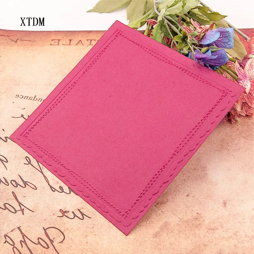 HOT plastic Square frame craft card making paper card album wedding ...