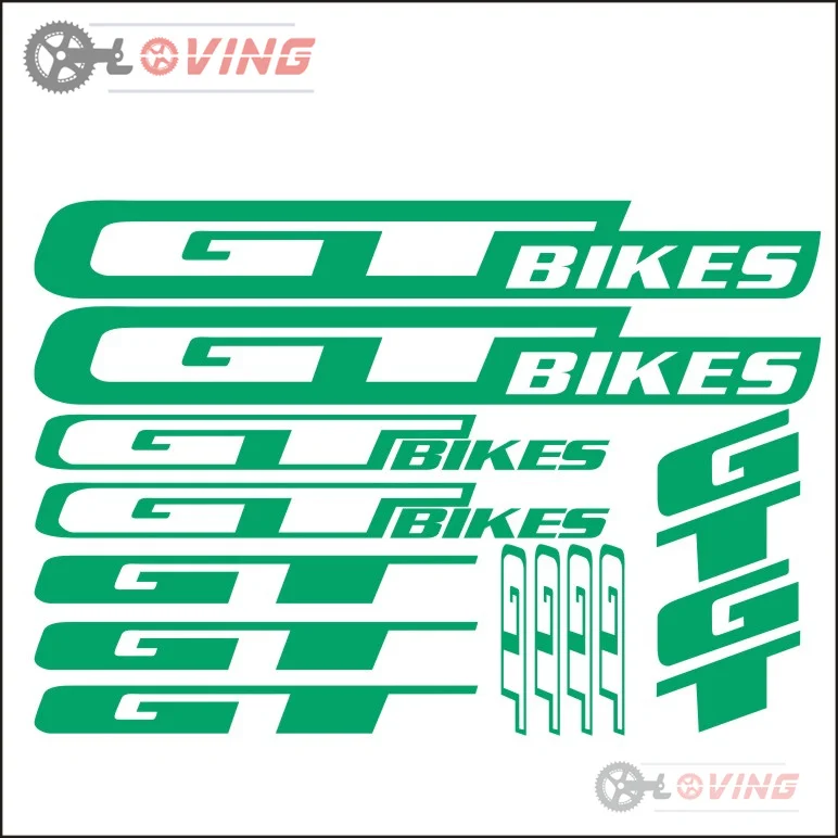 Gt Teal Bike Stickers