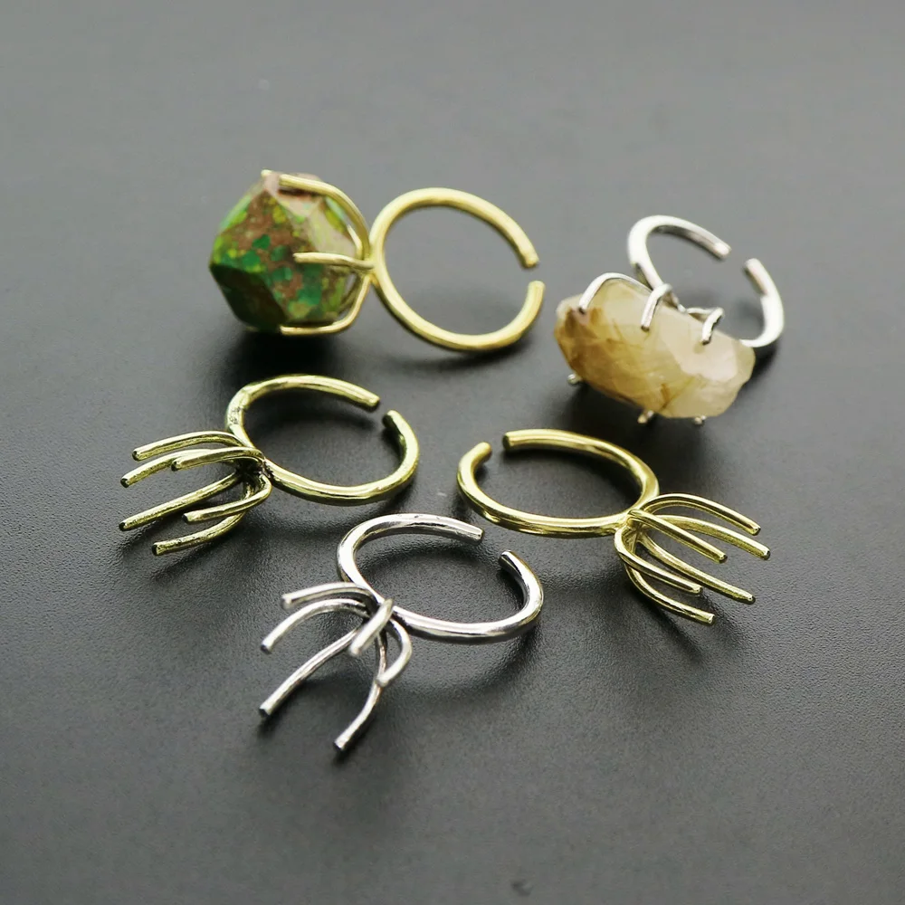 Long Prong Irregular Stone Ring | Prong Settings Jewelry Making - 15mm ...