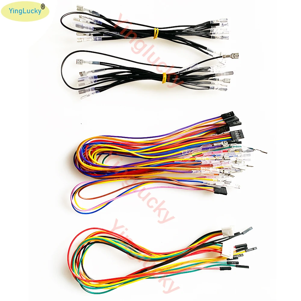 2 Players Xin Mo cable Joystick pc USB encoder wiring 2.8mm&4.8mm ...