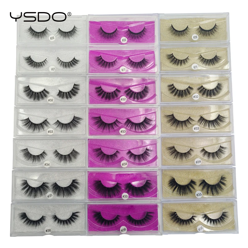 YSDO lashes 1 box mink eyelashes natural long 3d mink lashes hand made ...