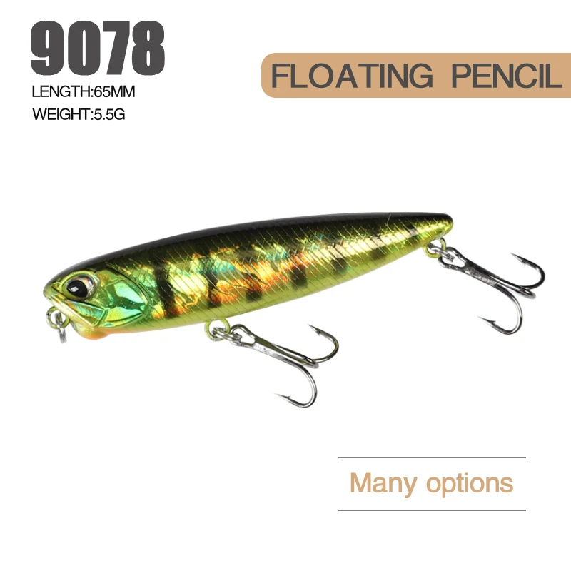 65mm-5-5g-Pencil-Lure-Floating-Bass-Lure-with-Rattles-Sound-12-Colors ...