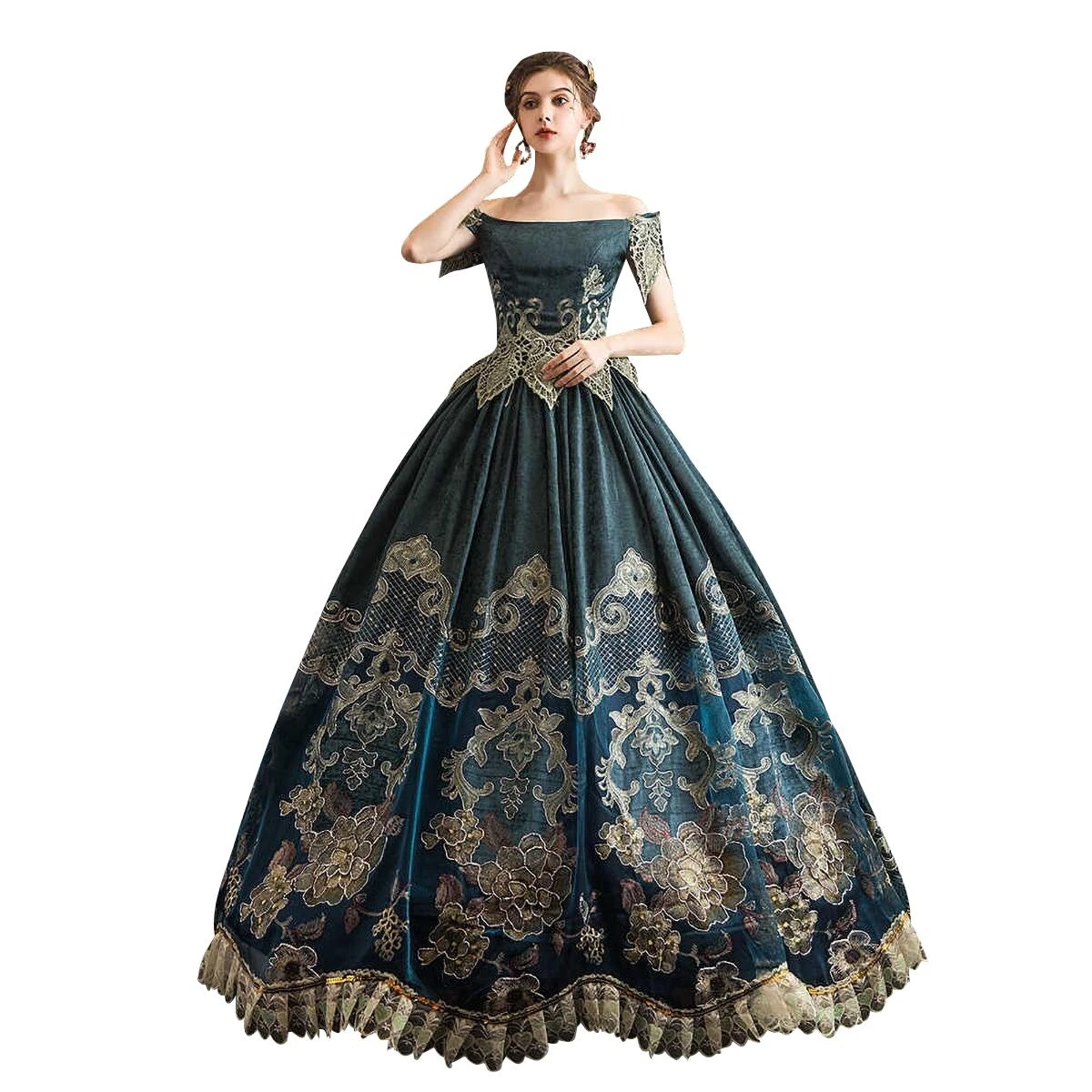 KEMAO-Evening-Gown-European-Court-Clothing-Party-Masquerade-Dinner-Full ...