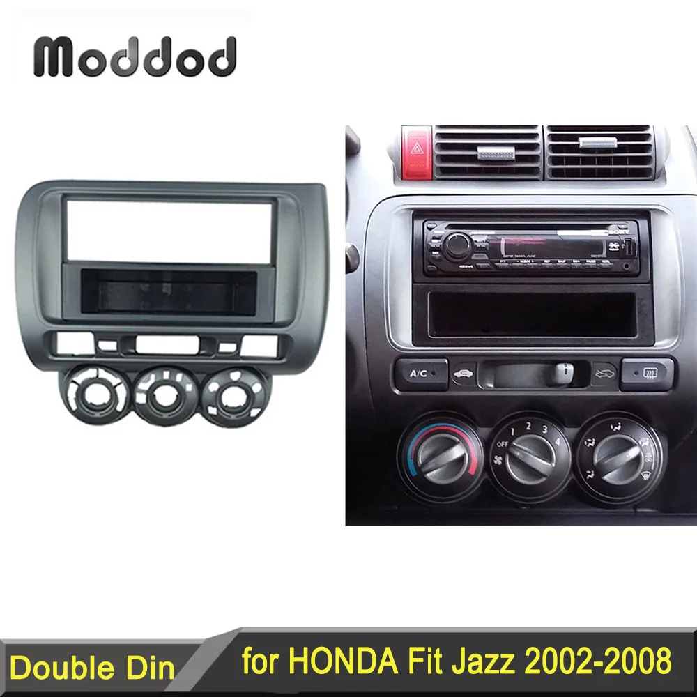 One-Double-Din-Car-Facia-for-Honda-Jazz-Radio-DVD-Stereo-GPS-Panel-Dash ...