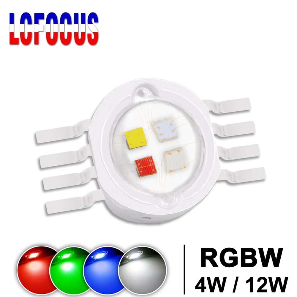 Super Bright 4w 12w Rgbw Rgbww Rgbv Rgby Led Chip Cob 3w Red Green Blue ...
