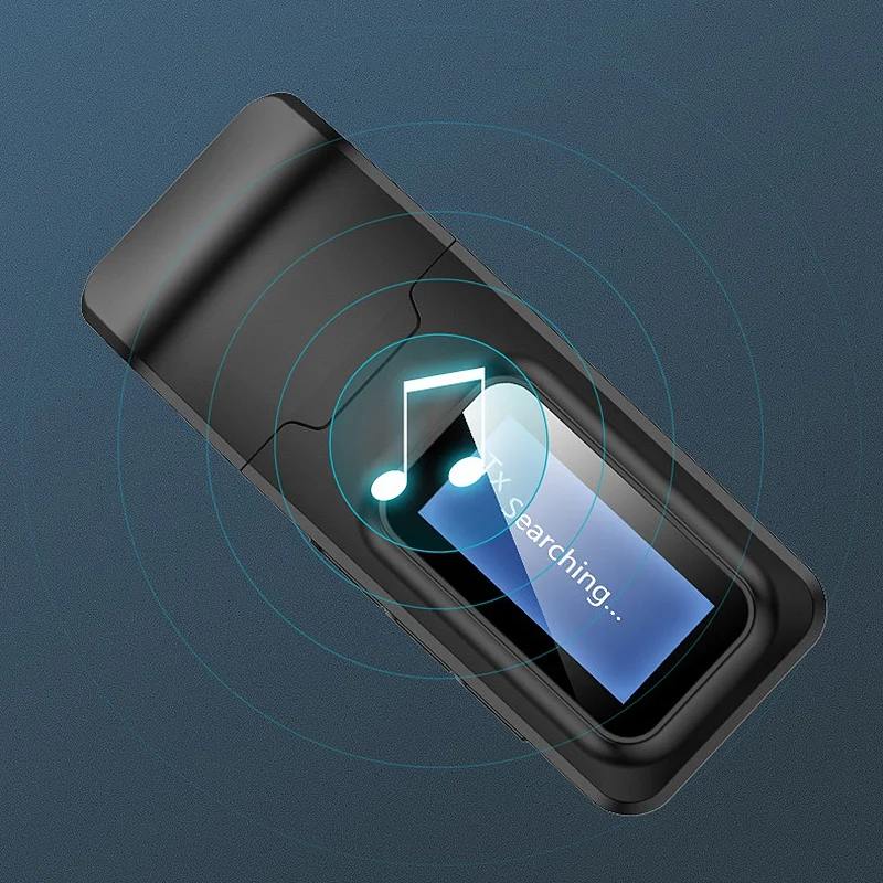 Visual Display Bt 2-in-1 O Adapter Plug-and-play Car Bluetooth Adapter ...