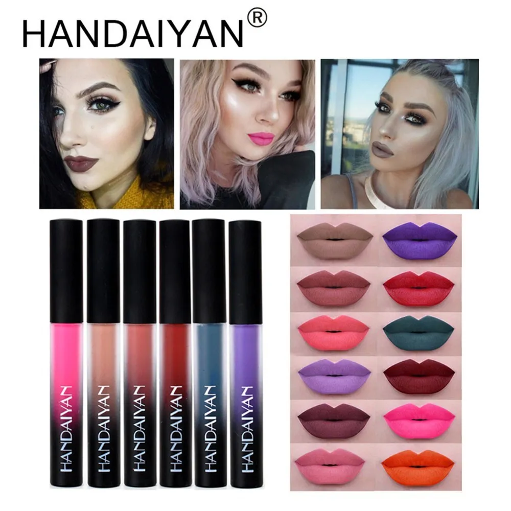 Handaiyan batom fosco de longa duração, à prova d'água, maquiagem ...