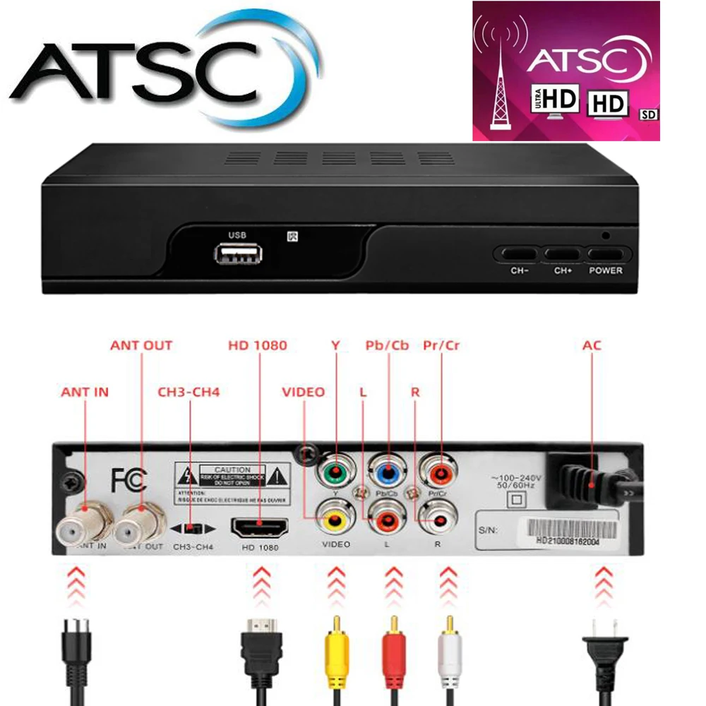 Hot sale USA Mexico Canada Atsc t Terrestrial Digital TV Receiver FTA ...