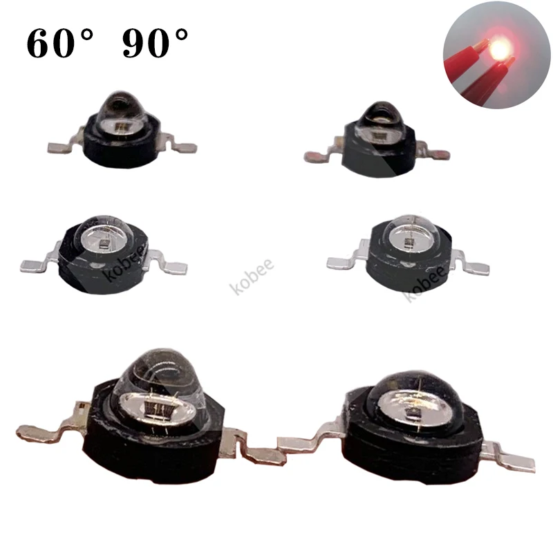 1-50pcs-3Watt-3W-red-infra-LEDs-High-Power-led-850nm-940nm-730nm-60-120 ...