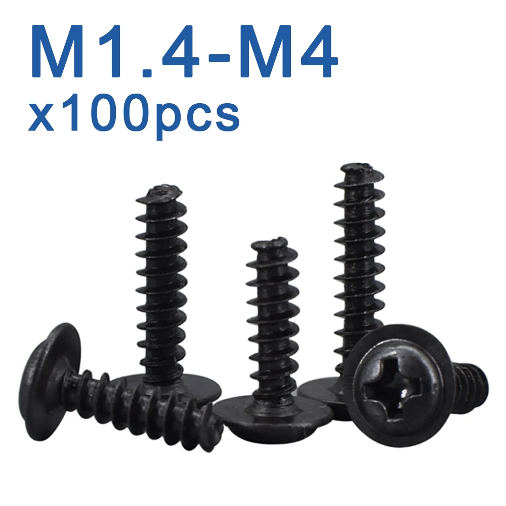 VIS,M4-10mm x100pcs--vis autotaraudeuse à tête ronde en acier au ...
