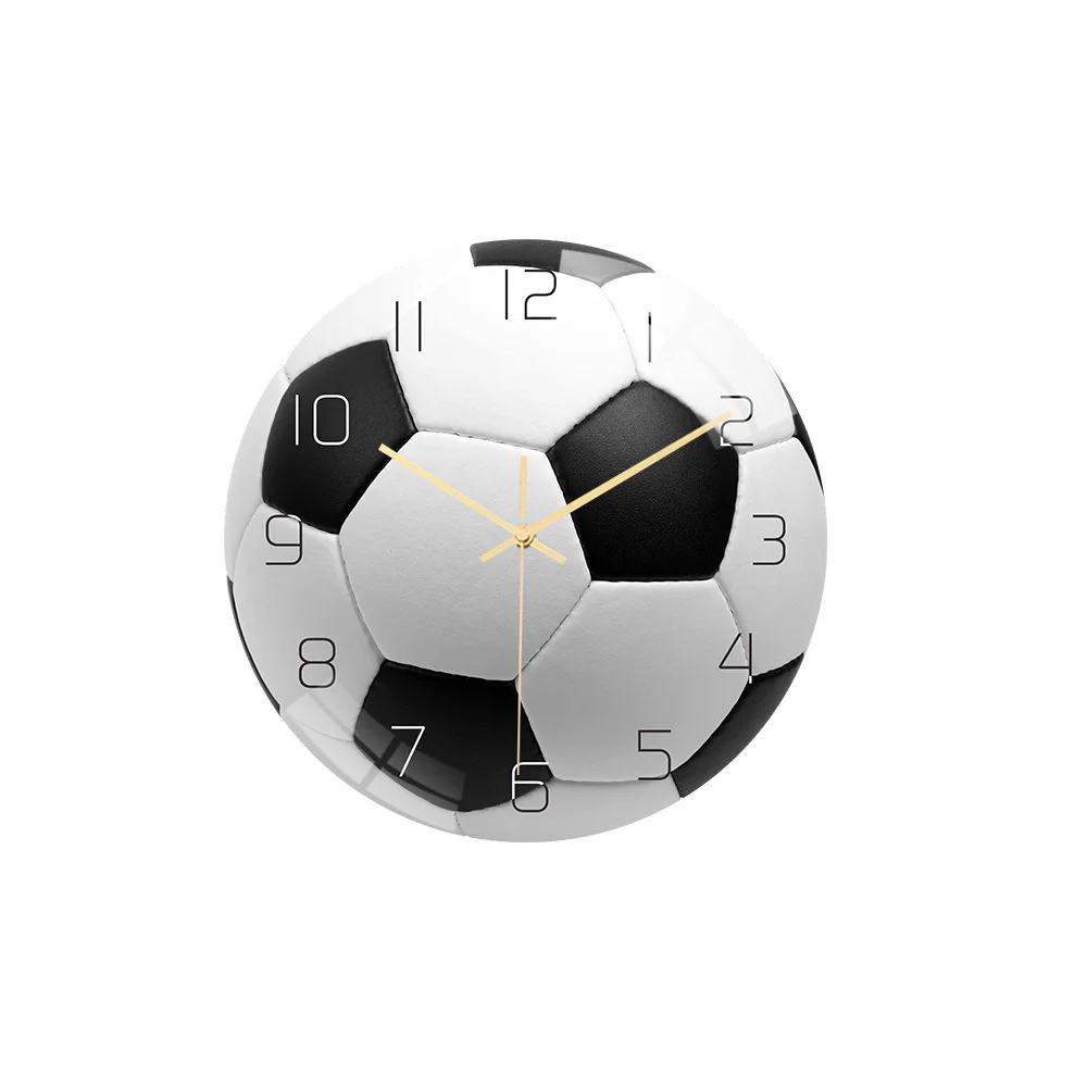 New Trend Lab Wall Clock Soccer Ball Acrylic Football Design Hanging ...